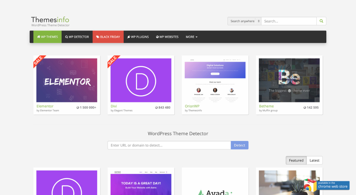 他サイトのWordPressテーマやプラグインを調べる方法と特定のテーマを使用しているサイトを逆検索する方法 ｜ WordPressテーマ比較